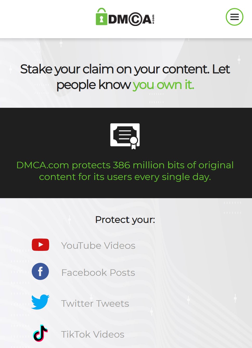 DMCA.com Easy Add