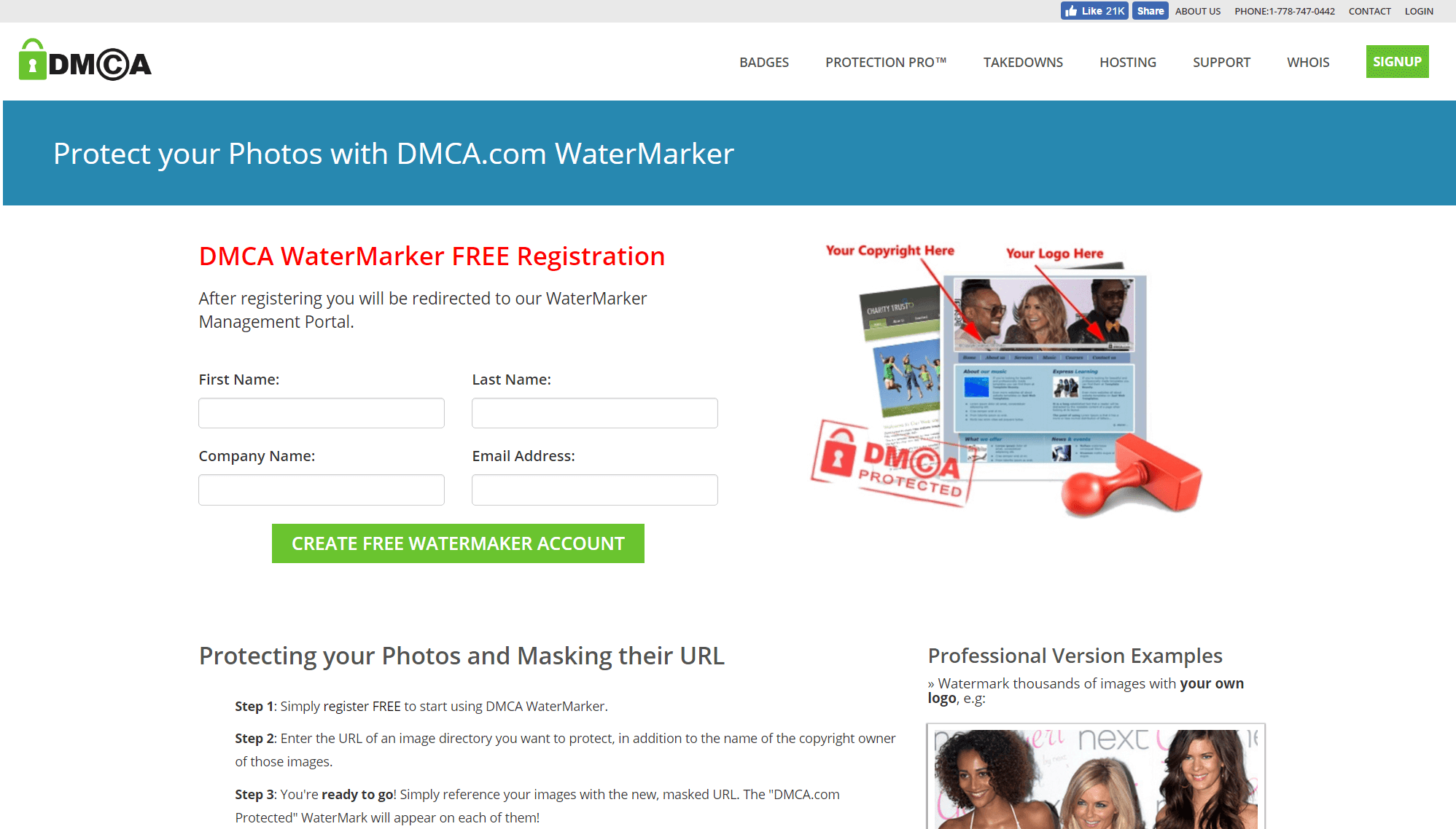 DMCA Image WaterMarking - Protect your images
